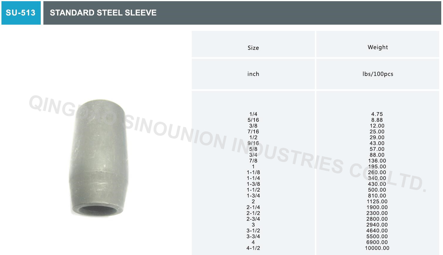 Sinounion Industries-STEEL SLEEVE
